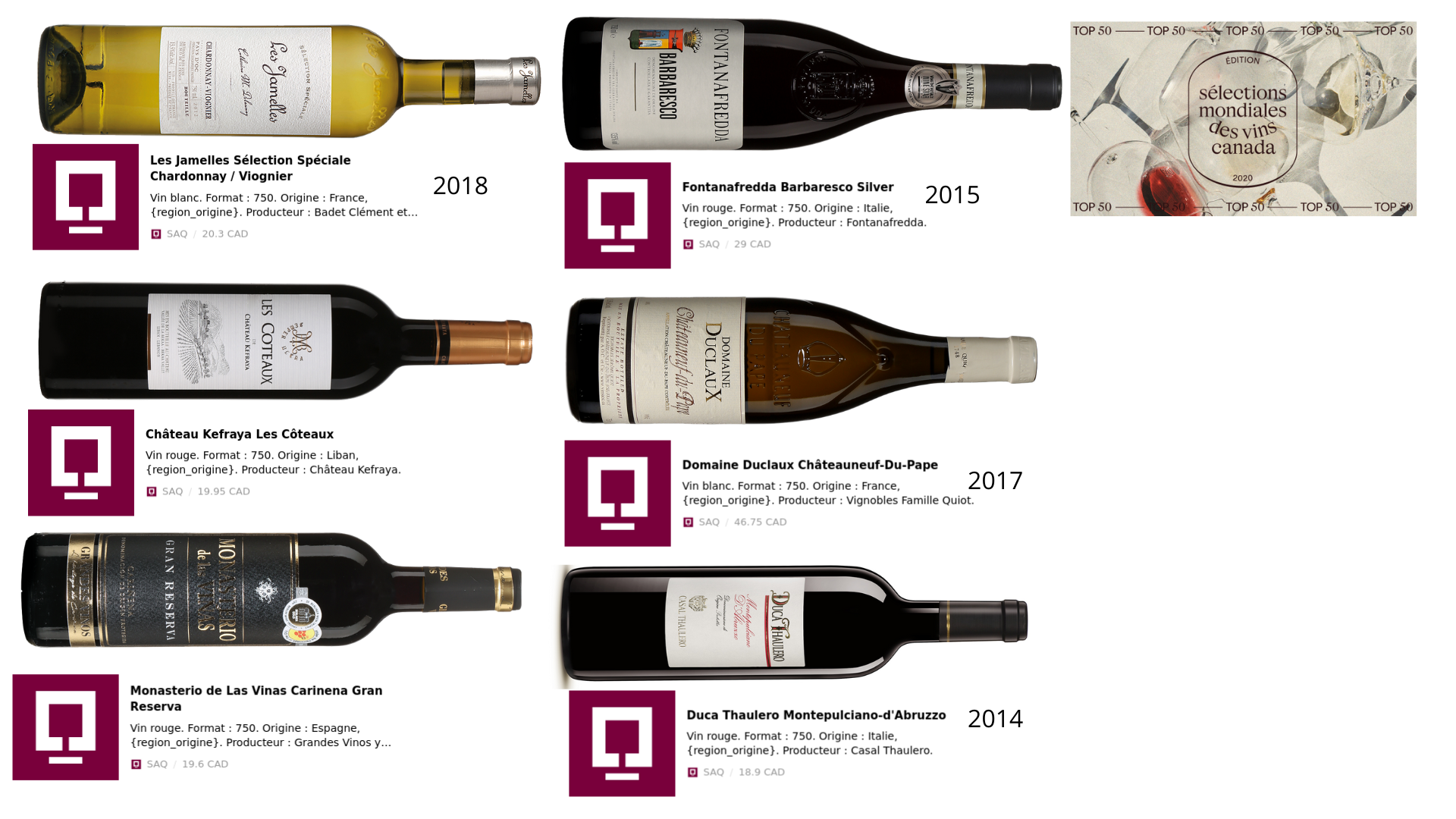 Les 50 meilleurs vins du Concours Sélections Mondiales des Vins Canada ...