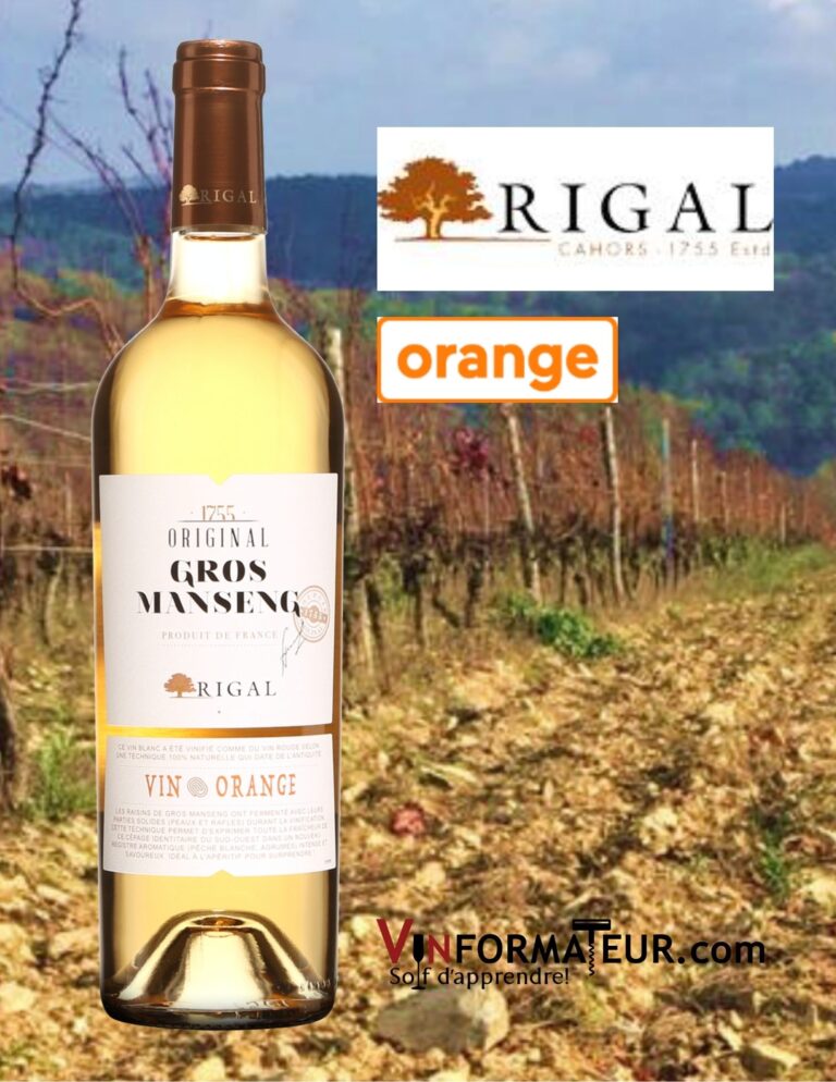 Vous voulez essayer un vin orange? Je vous suggère ce Original, Gros ...
