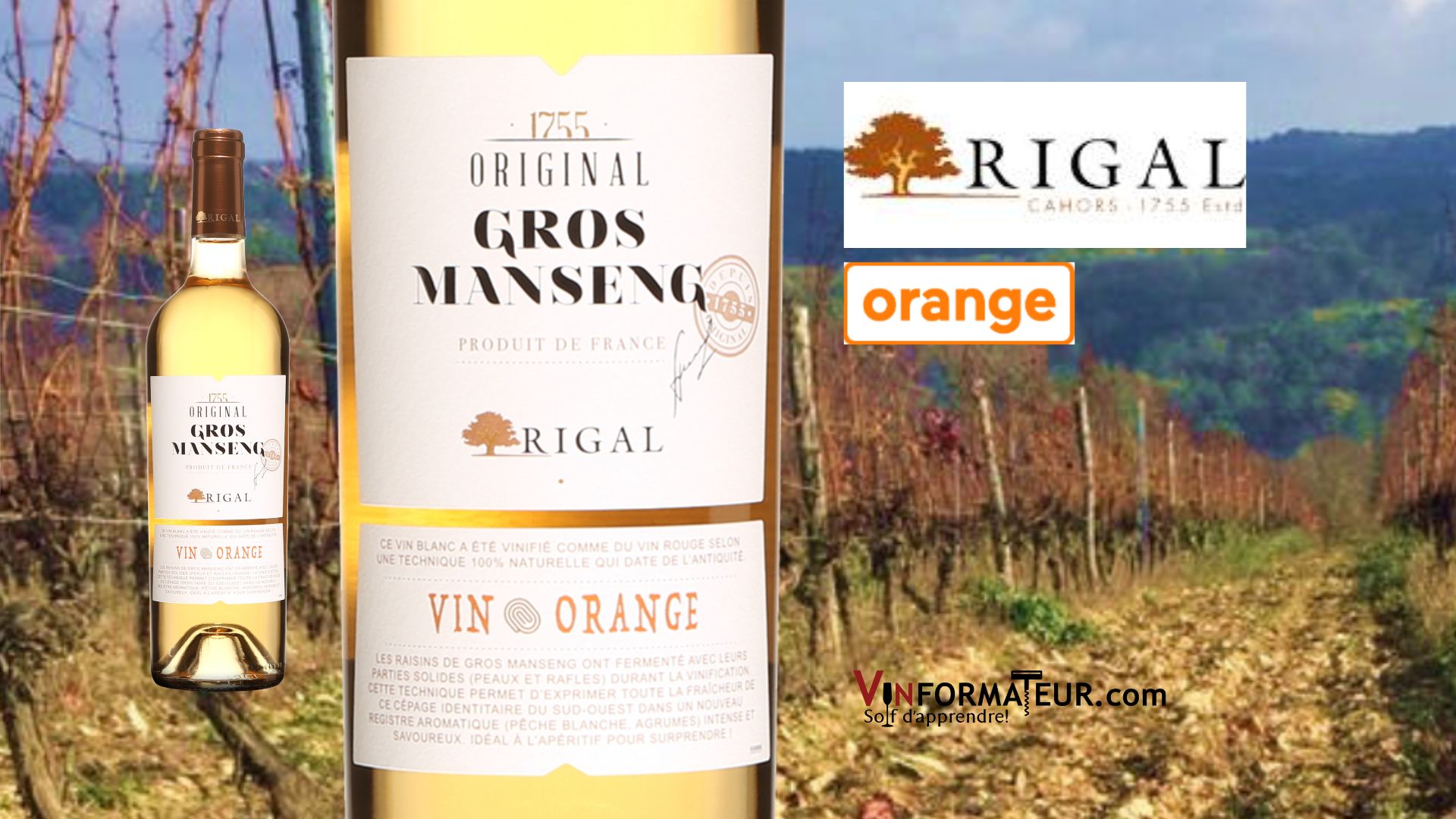 Vous voulez essayer un vin orange? Je vous suggère ce Original, Gros ...
