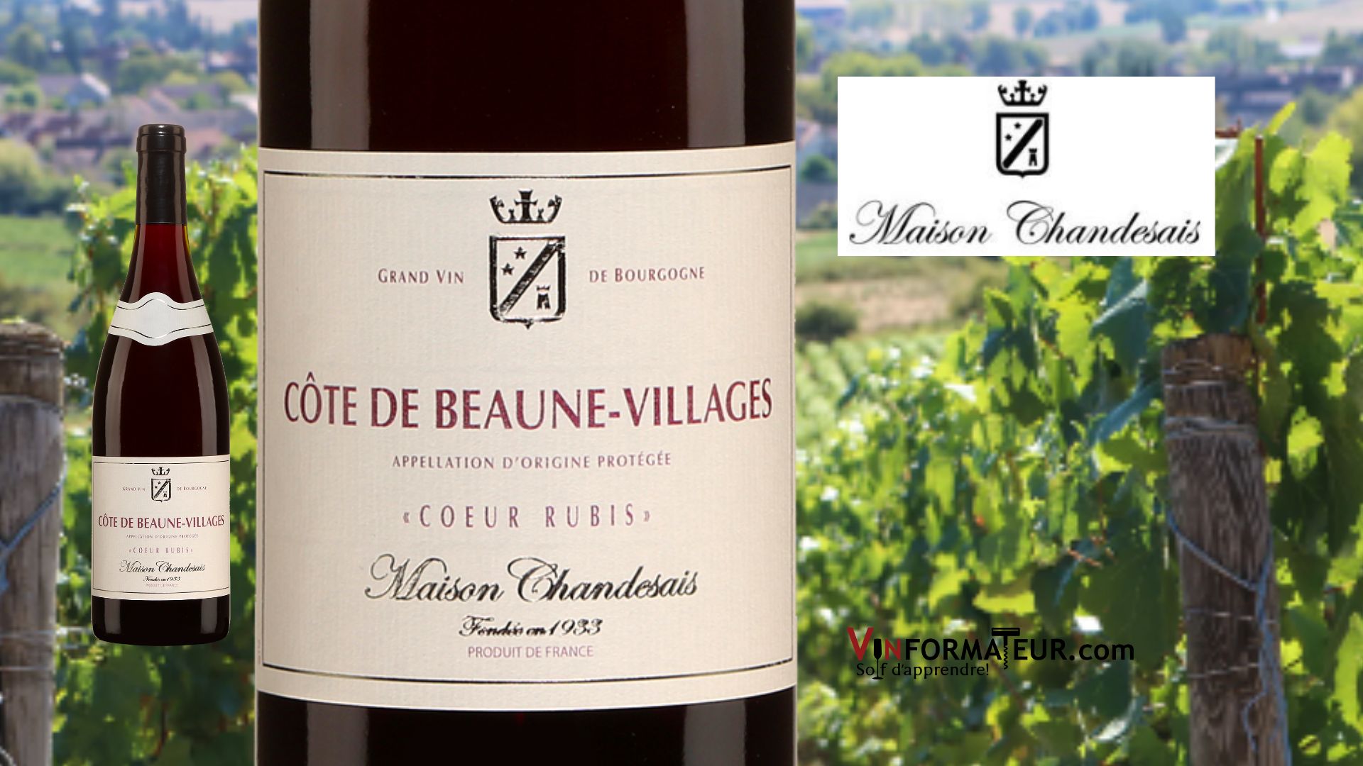 Coeur de Rubis côtes de beaune villages 2020 vin rouge | Vinformateur